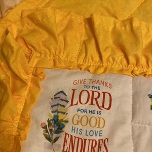 Bedding | Bible Scripture Quilt With Ruffle | Poshmark